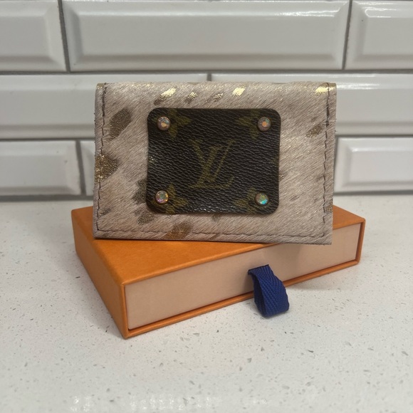 Keep It Gypsy | Bags | Keep It Gypsy Lv Gold Oyster Hairon Cowhide Card ...